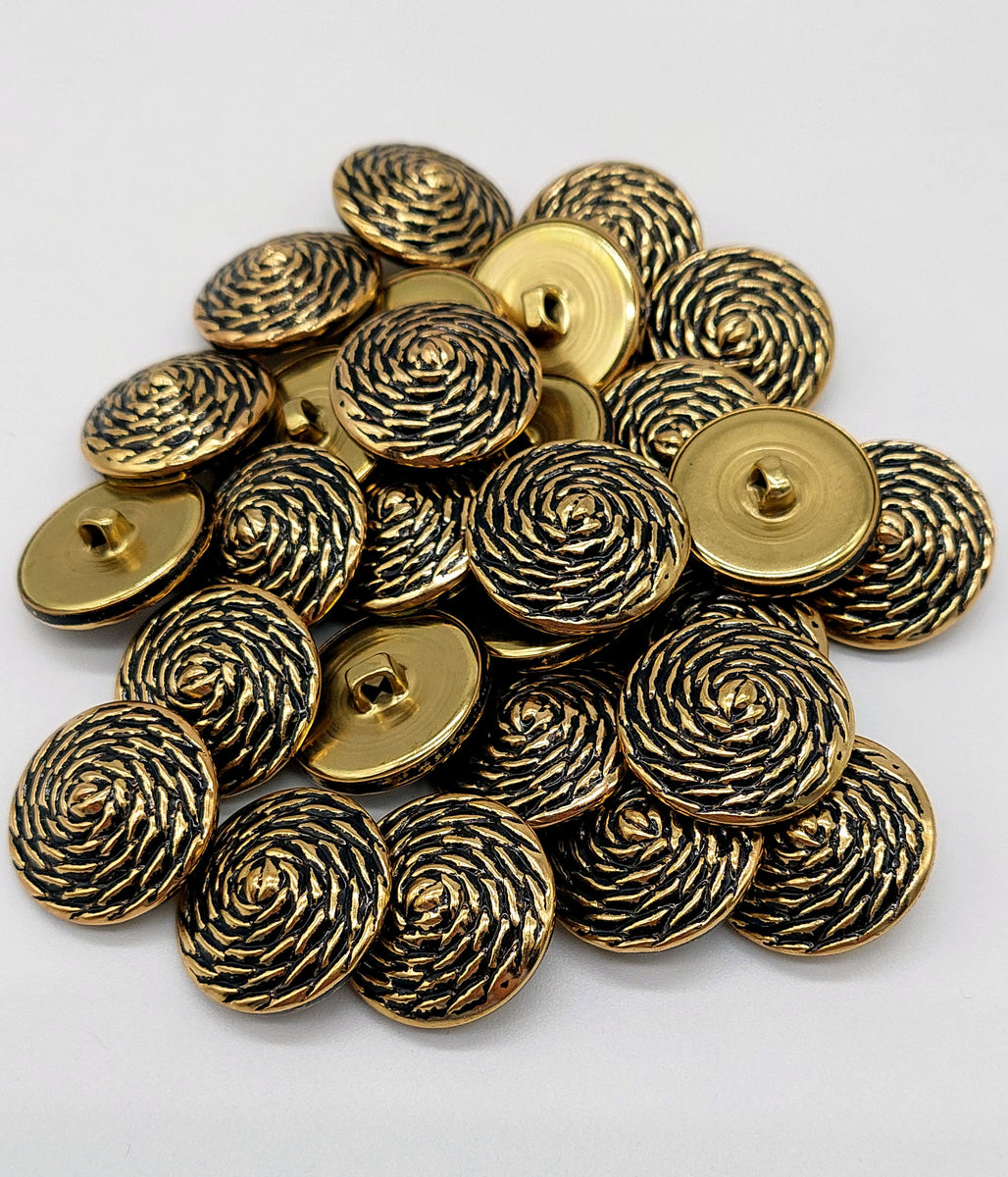 Hollow Metal Clothing Buttons - For Jackets, Coats, Crafts, Sewing ...
