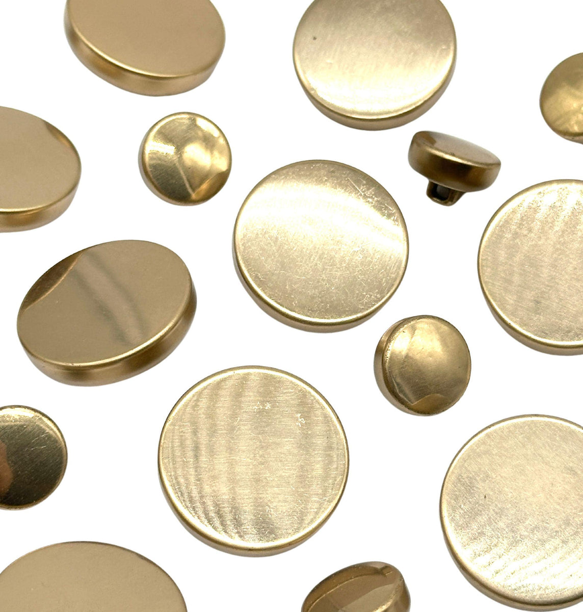 12 Pcs Antique Gold Round Metal Shank Buttons for Jackets, Coats, and ...